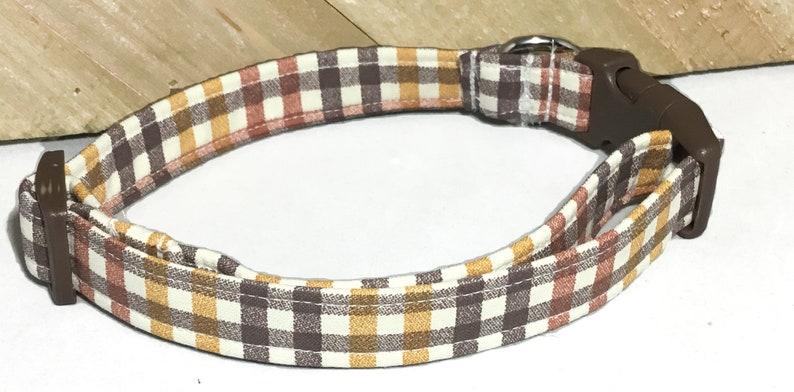 Brown & Orange Fall Plaid Dog and Cat Collar/checkered Collars - Etsy