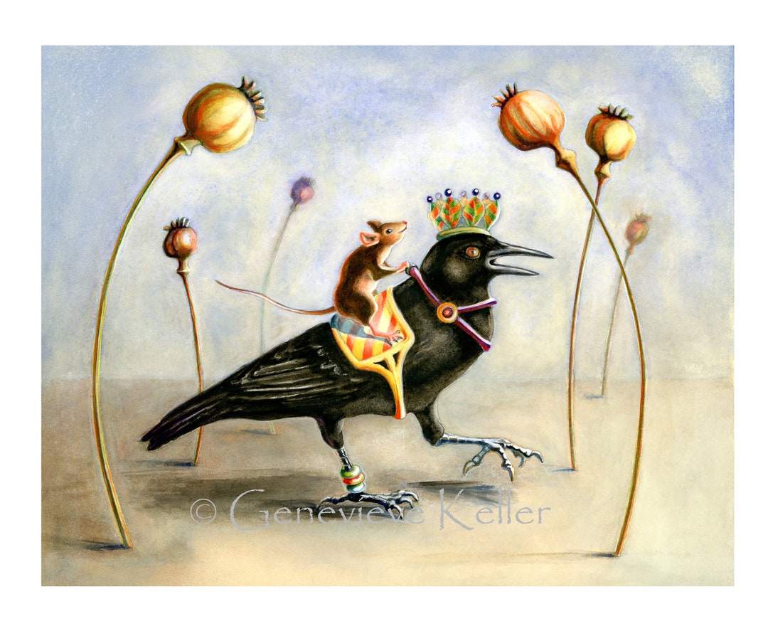 Crow and Mouse Fine Art Print - Etsy