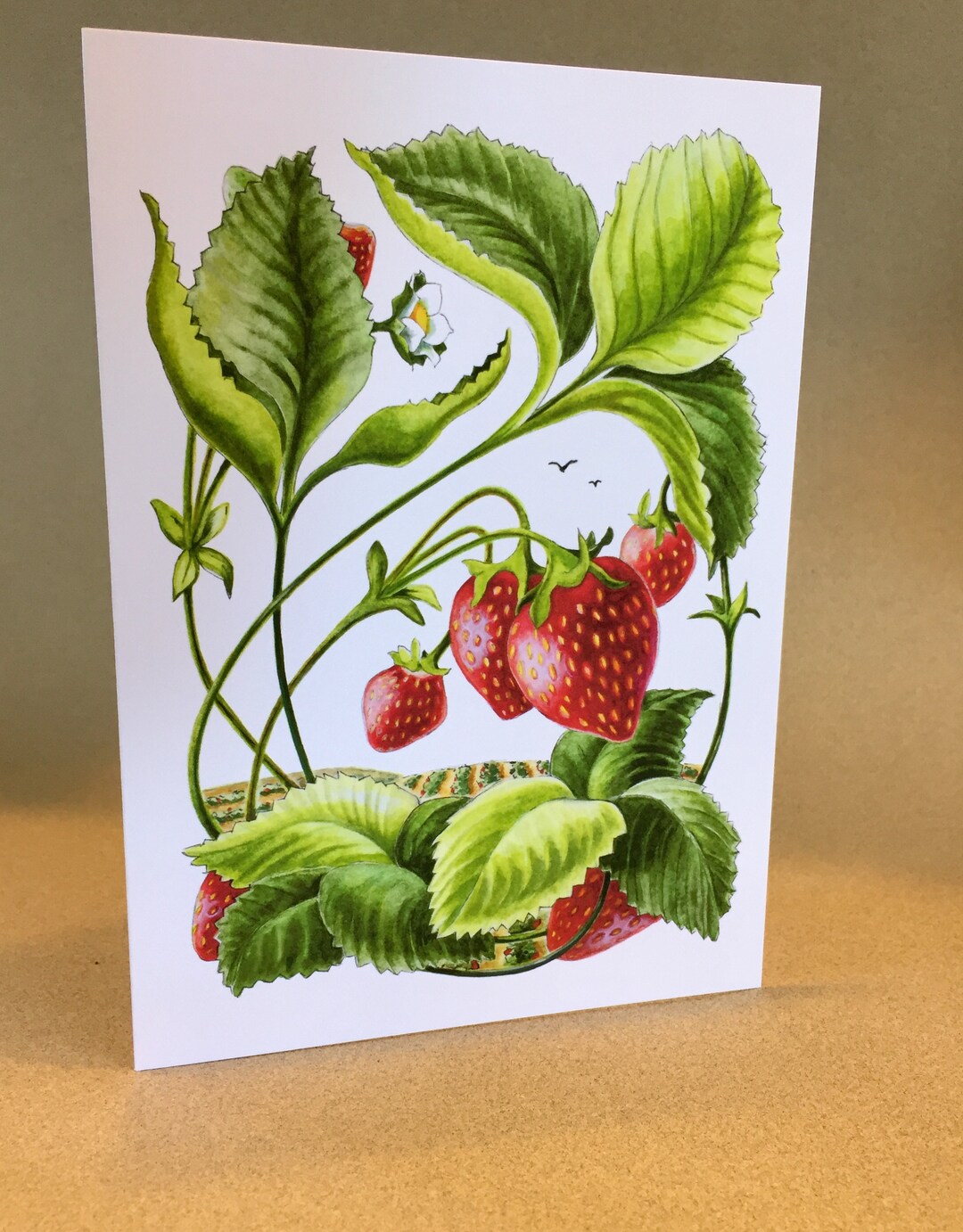 Strawberries Greeting Card Set - Etsy