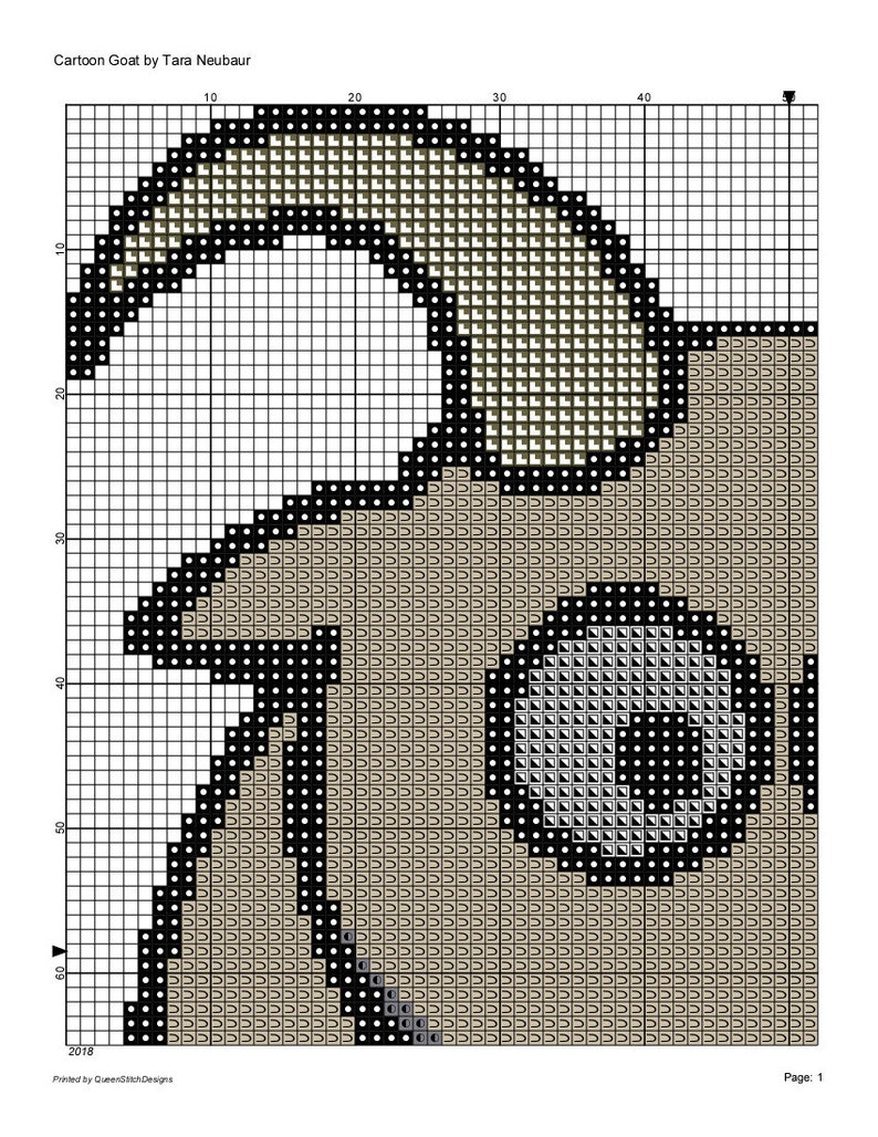 Cartoon Goat Pattern - Etsy