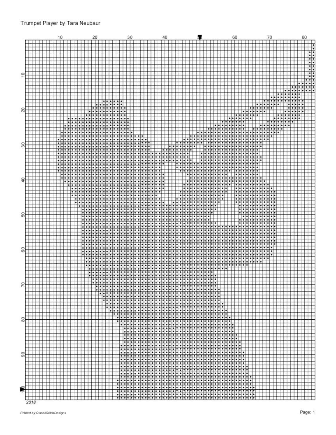 Trumpet Player Cross Stitch Pattern - Etsy
