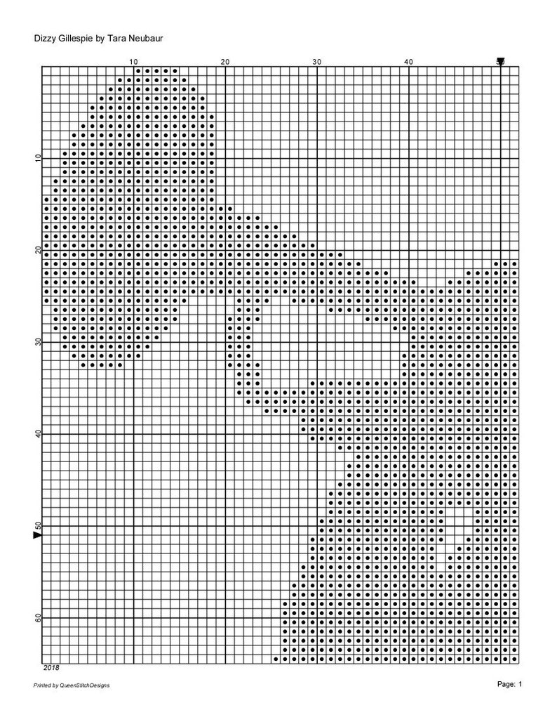 Dizzy Gillespie Cross Stitch Pattern - Etsy