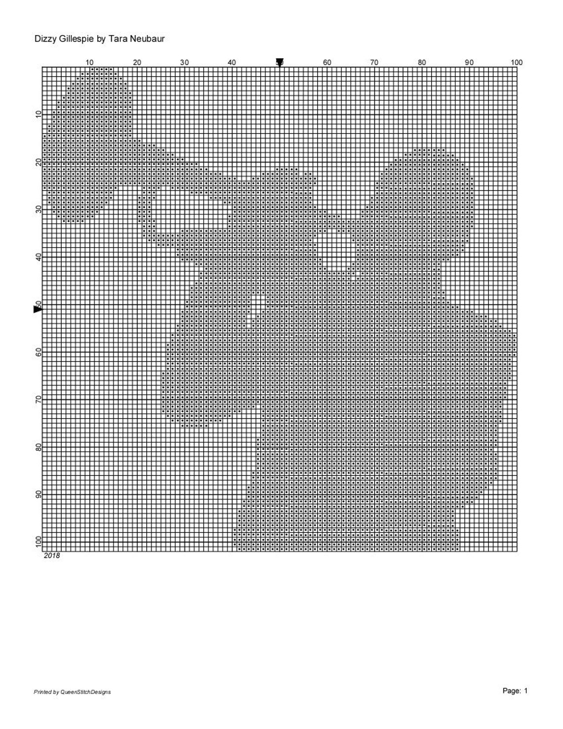 Dizzy Gillespie Cross Stitch Pattern - Etsy
