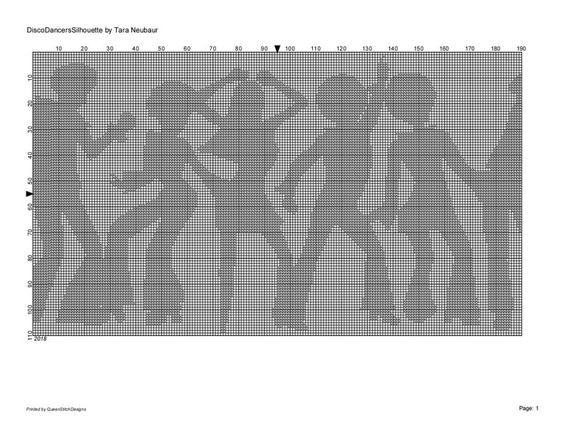 Disco Dancers Silhouette Pattern - Etsy