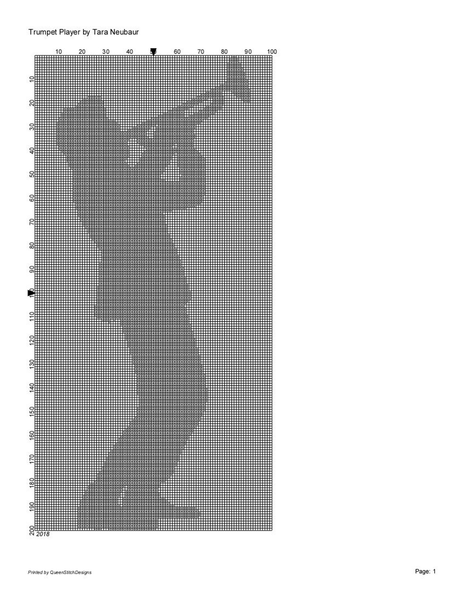 Trumpet Player Cross Stitch Pattern - Etsy