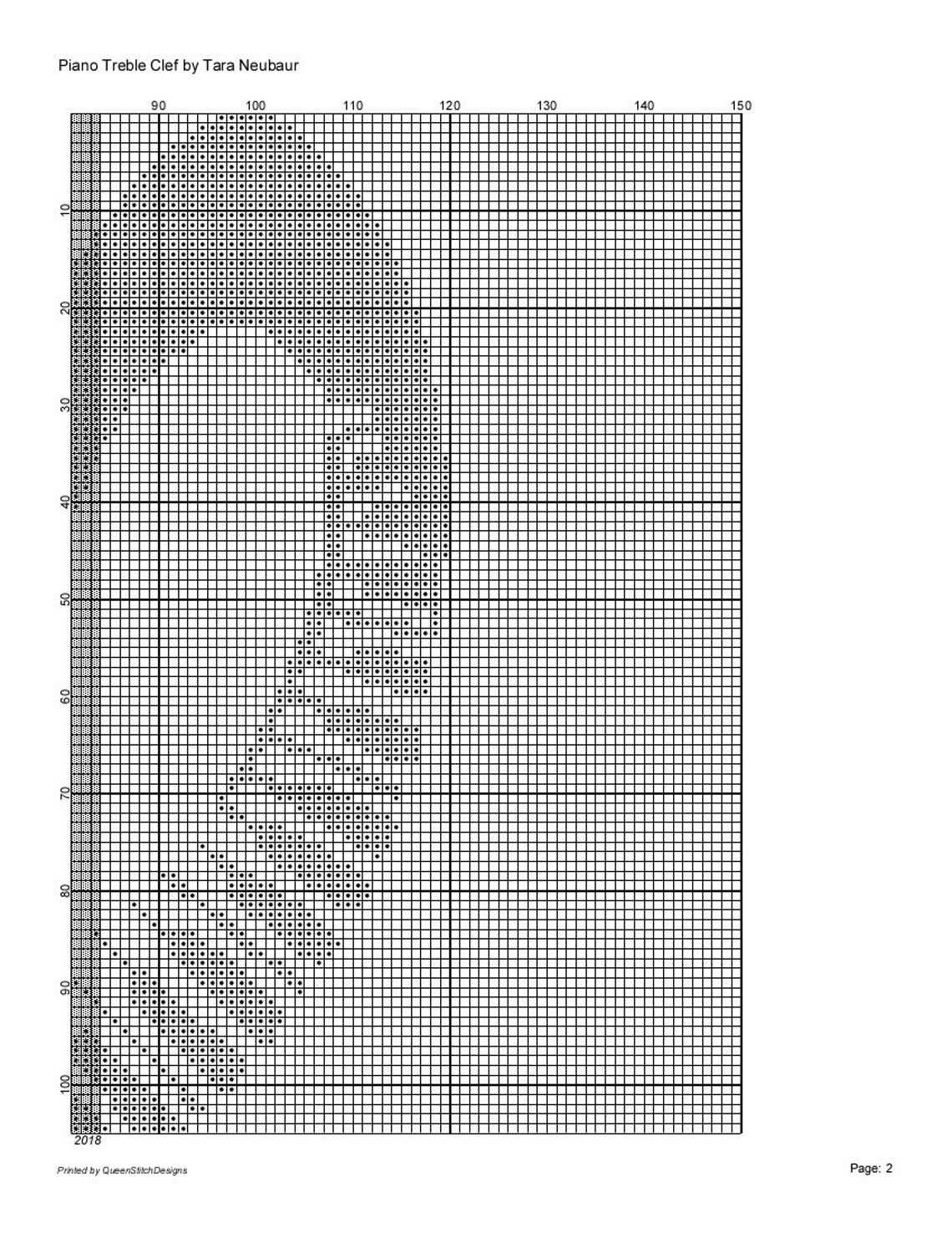 Treble Clef Piano Pattern - Etsy