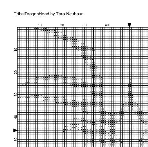 Tribal Dragon Head Pattern - Etsy