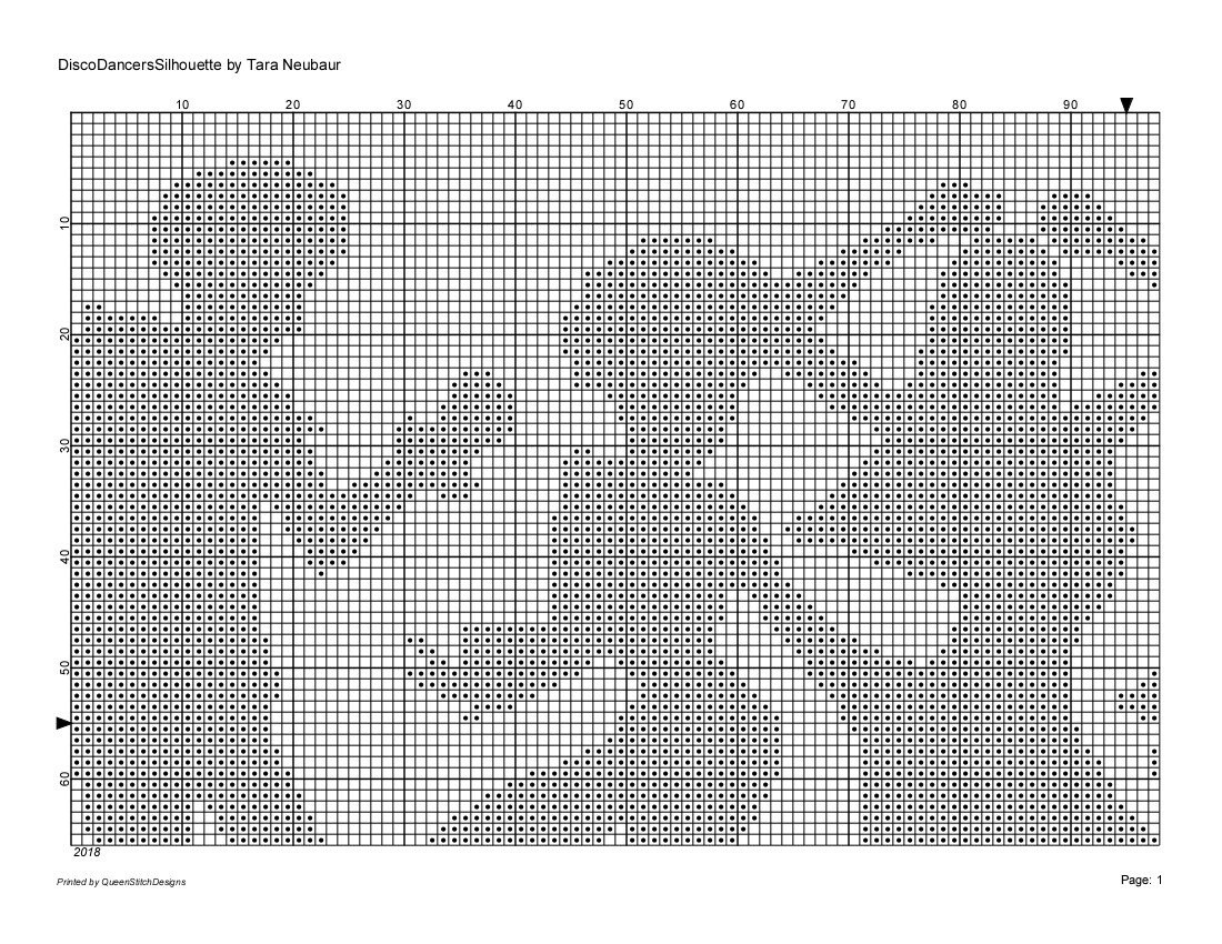 Disco Dancers Silhouette Pattern - Etsy