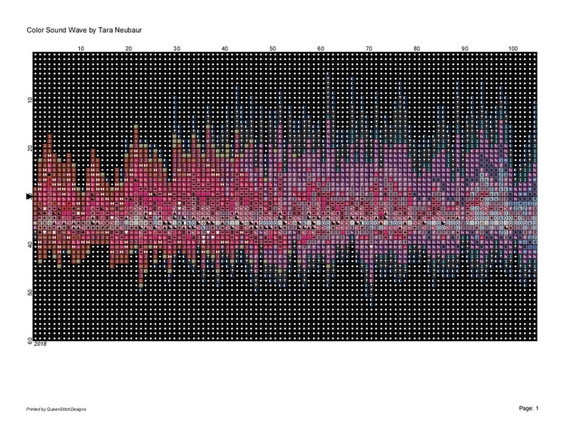 Color Sound Wave Pattern- LARGE - Etsy