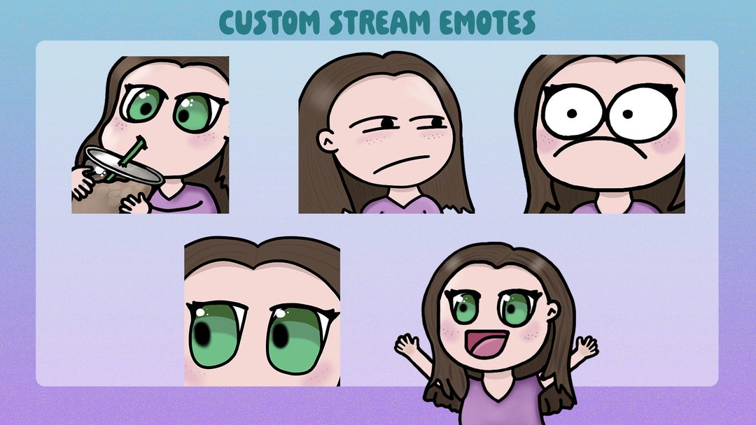 1x Custom Twitch Emote, Personalized Cartoon Human Emoji for Streaming ...