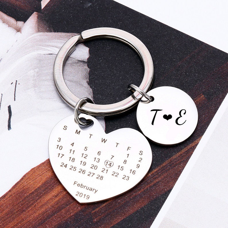 Custom Personalized Calendar Keychain Engraved Calendar - Etsy