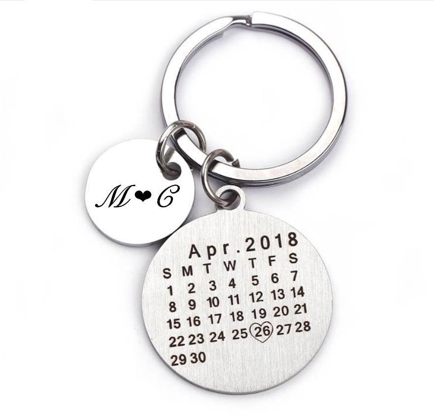 Custom Personalized Calendar Keychain Engraved Calendar | Etsy