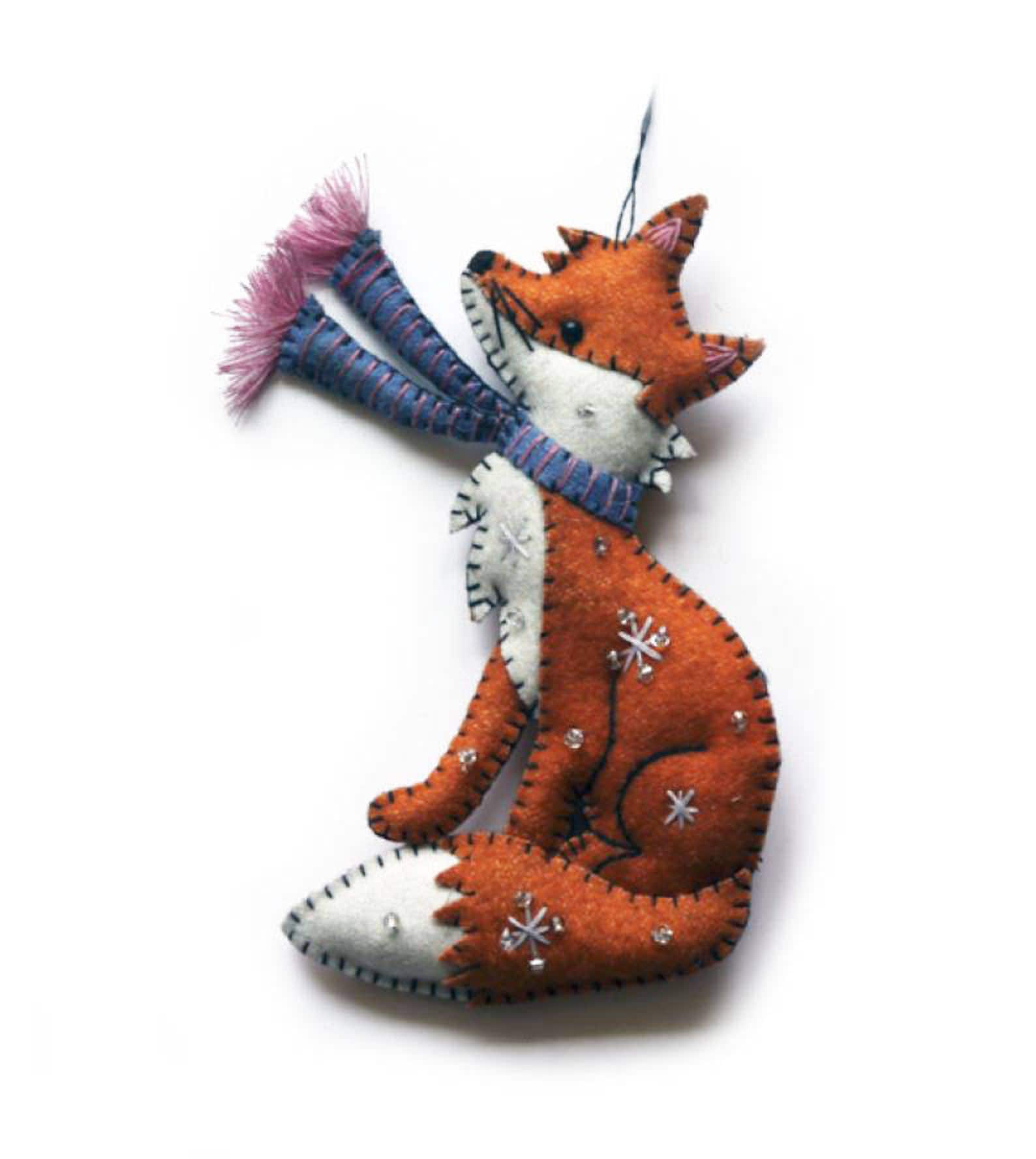 6 Adorable Fox in Snowflakes and Winter Scarf Christmas - Etsy