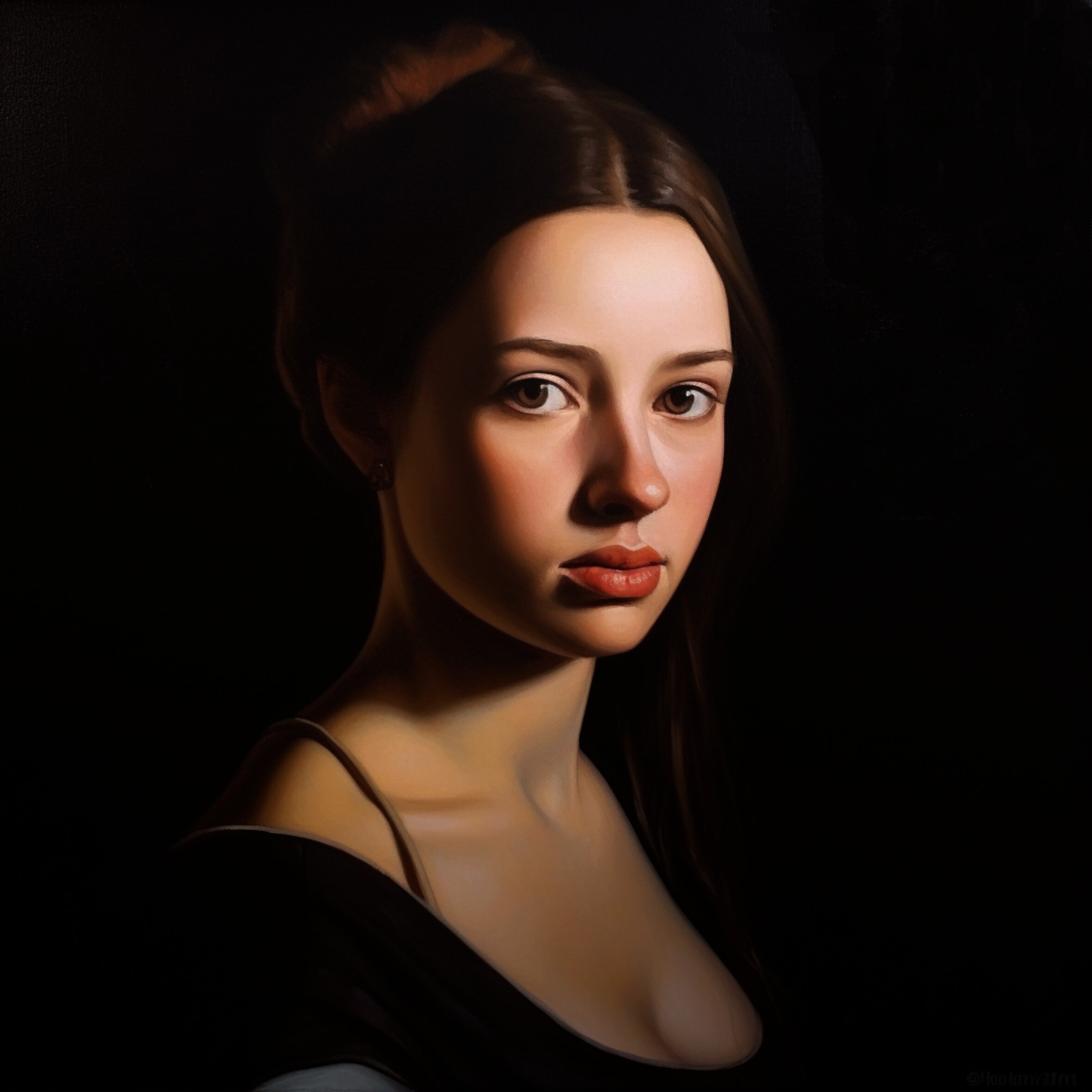 Portrait of Woman 0806232, Signed by Italian Artist Gennaro Santaniello ...