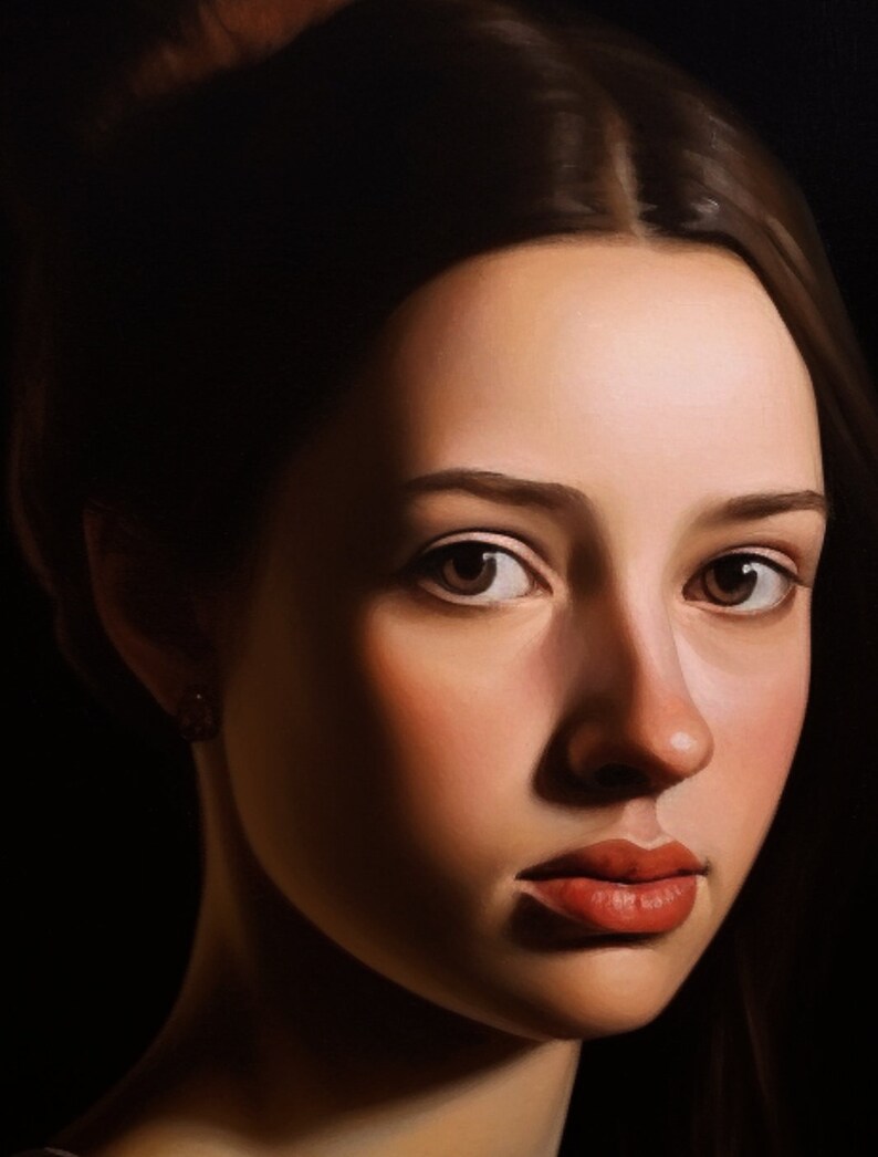 Portrait of Woman 0806232, Signed by Italian Artist Gennaro Santaniello ...