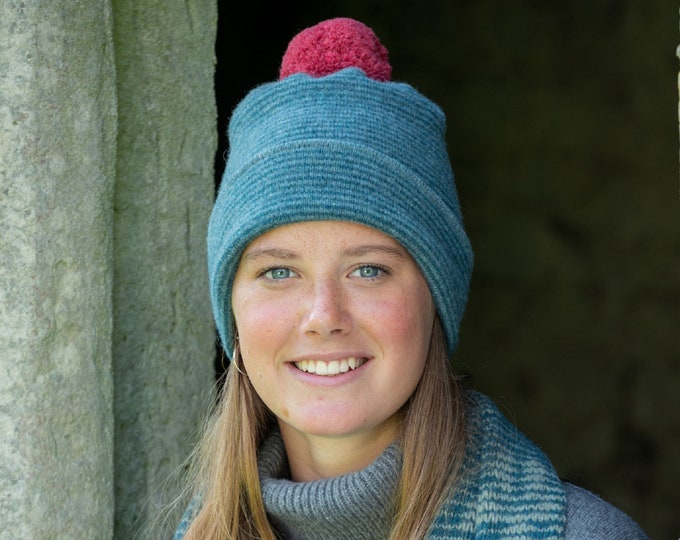 K Stripe Pom Pom Hats - Etsy UK