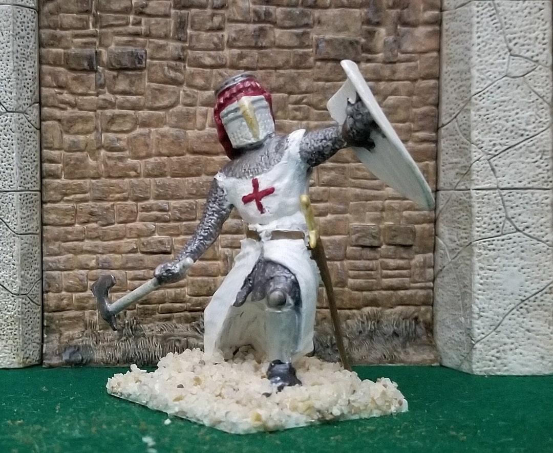 Crusading Knights Templar, Hand-painted, White Metal, 54mm Miniature ...