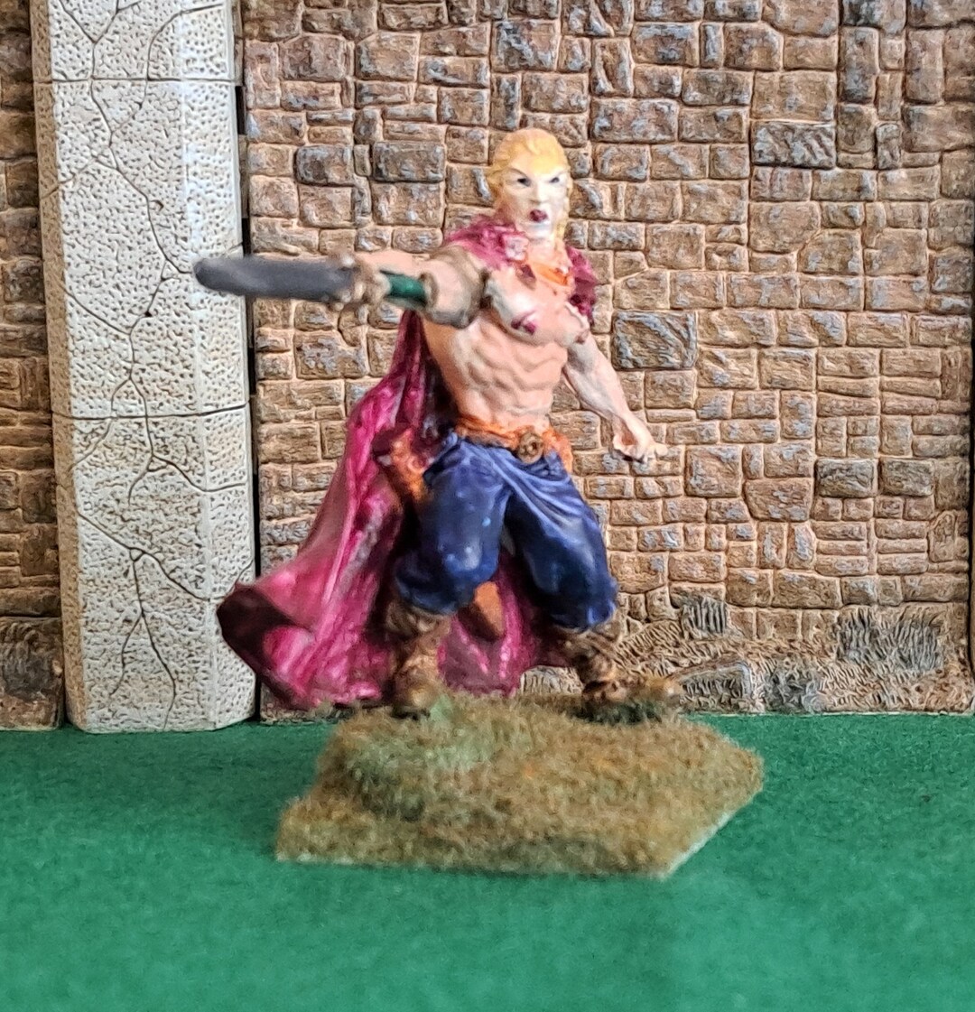 Barbarian, Hand-painted, Hard Plastic, 54mm Miniature about 2 1/2 ...