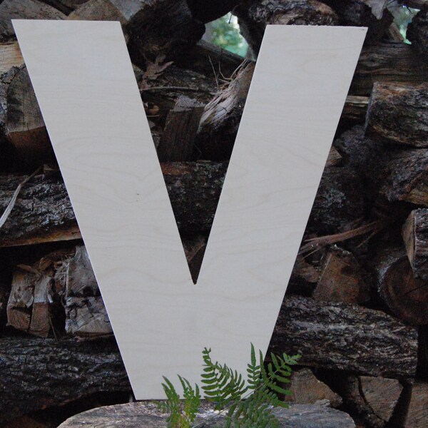 Wooden Letter V - Etsy