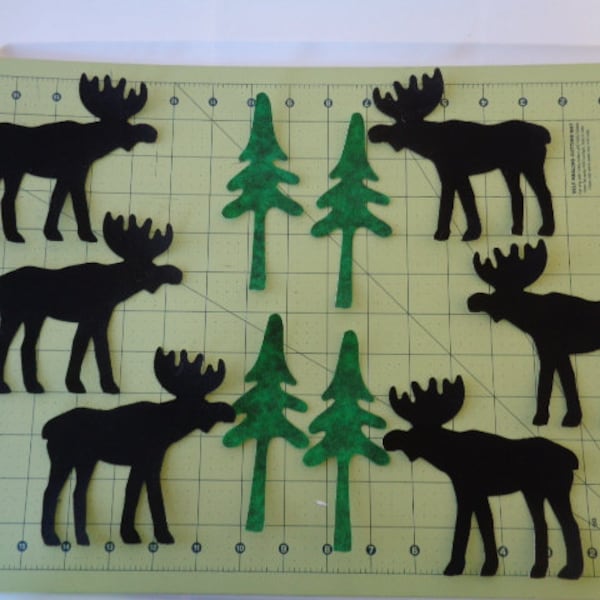 Moose and Tree - Etsy