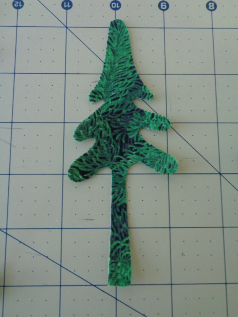 Set of 12 Northwoods Moose and Pine Tree Iron on Appliques Pine Needle ...