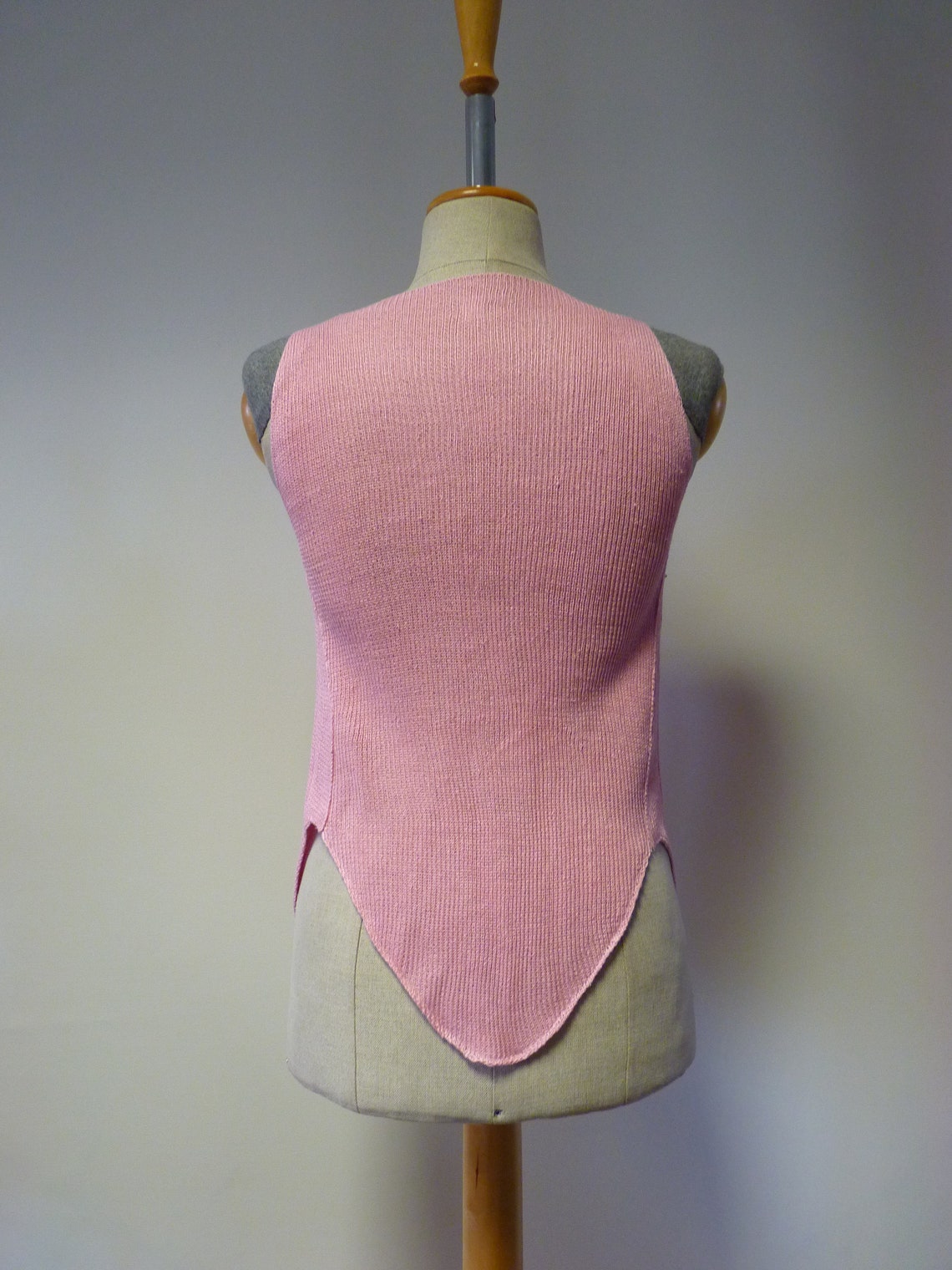 Pink Linen Vest Size S. | Etsy