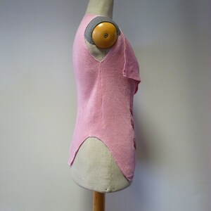 Pink Linen Vest Size S. - Etsy