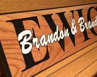 Custom Wood Sign, Personalized Wedding Gift, Name Wood Sign ...