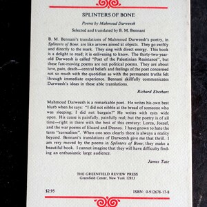 Splinters of Bone by Mahmoud Darweesh - Etsy