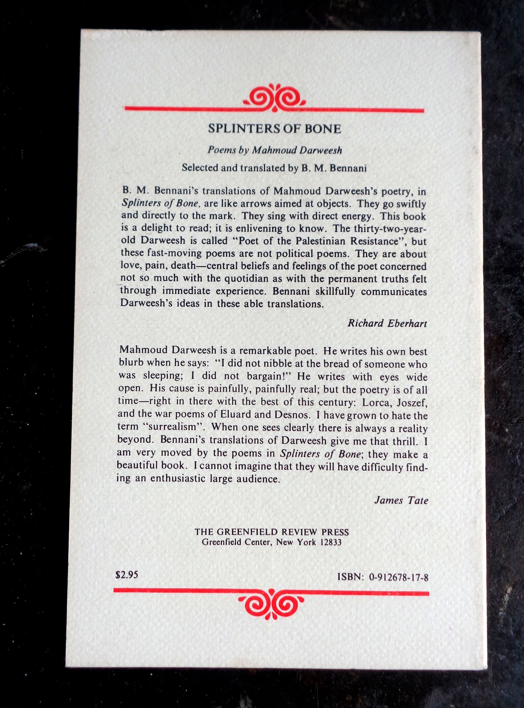 Splinters of Bone by Mahmoud Darweesh - Etsy