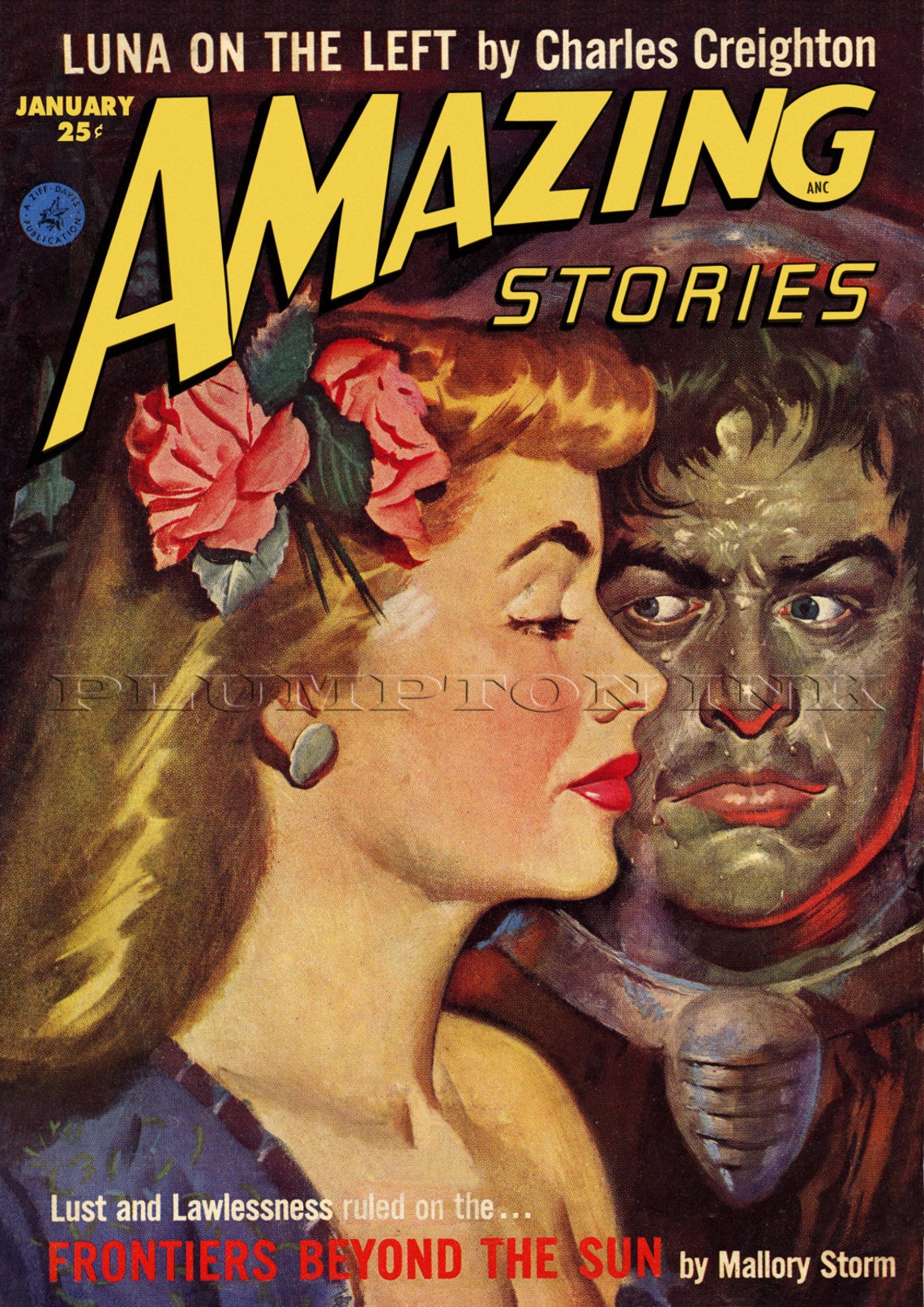 Science Fiction Poster. Reproduction of an Amazing Stories Comic Book ...