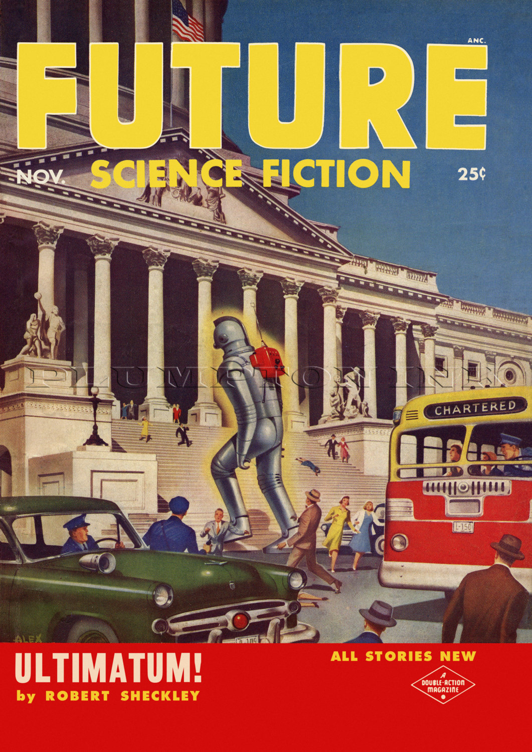 Science Fiction Poster. Reproduction of a Future Science Fiction Comic ...