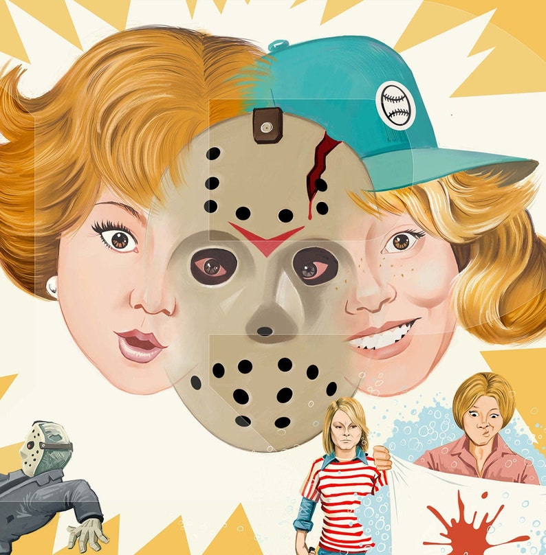 Freaky Friday the 13th. Film Poster Parody With Hidden Funny Bits. A4 ...