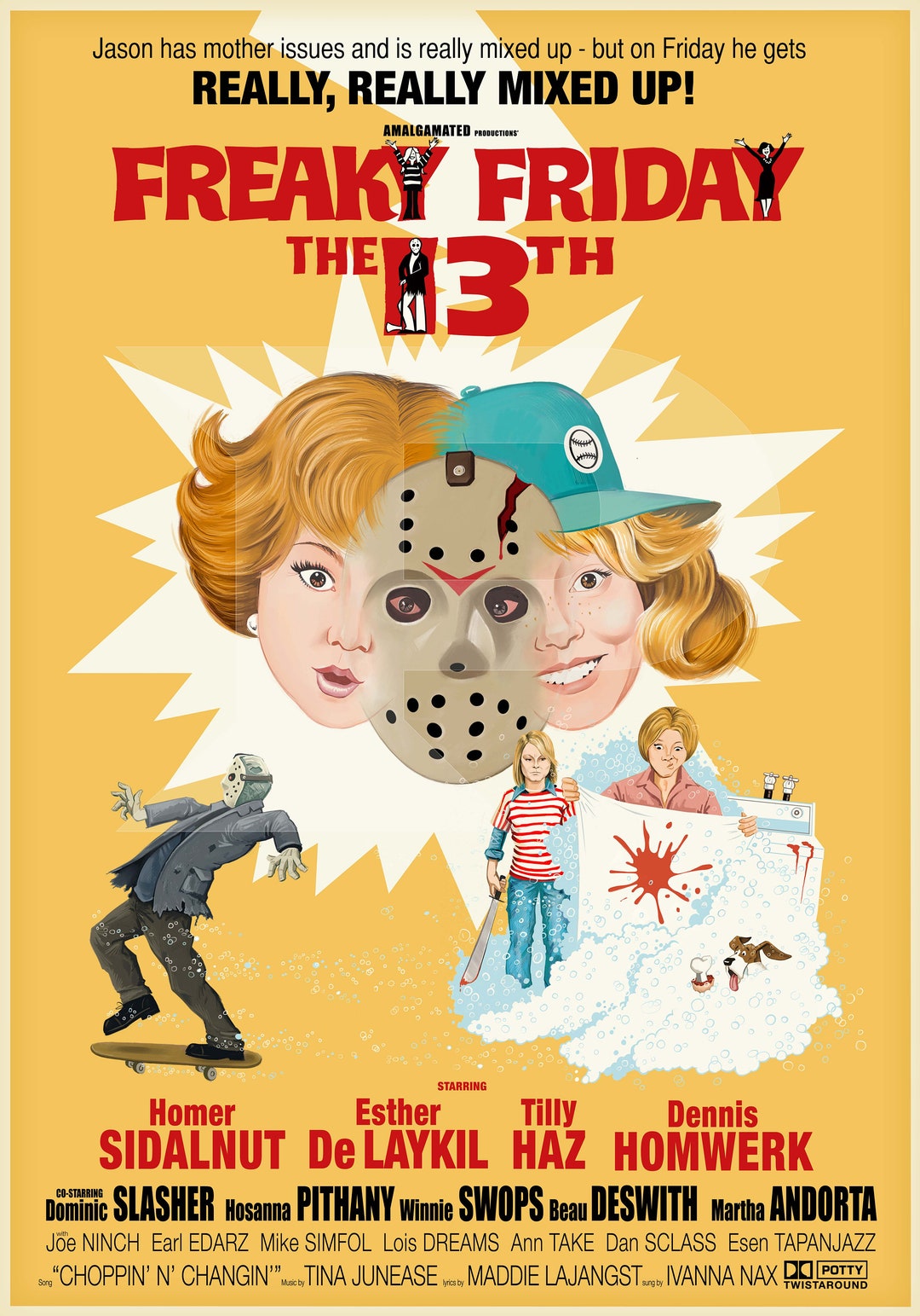 Freaky Friday the 13th. Film Poster Parody With Hidden Funny Bits. A4 or A3 Print. - Etsy