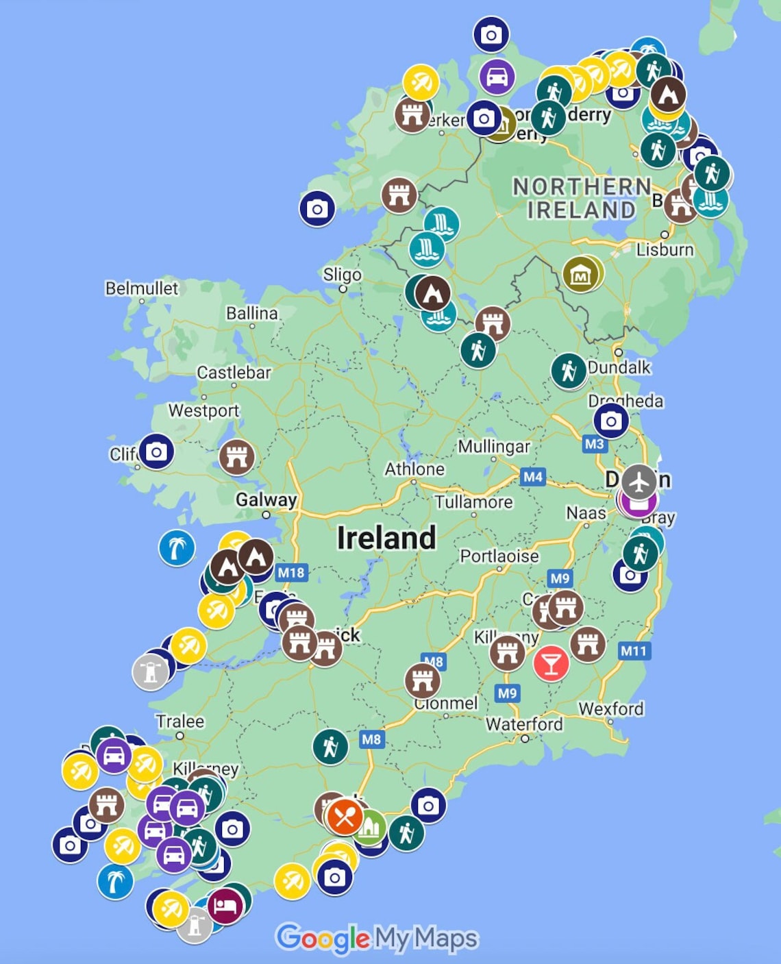 Ireland Locations Map - Etsy