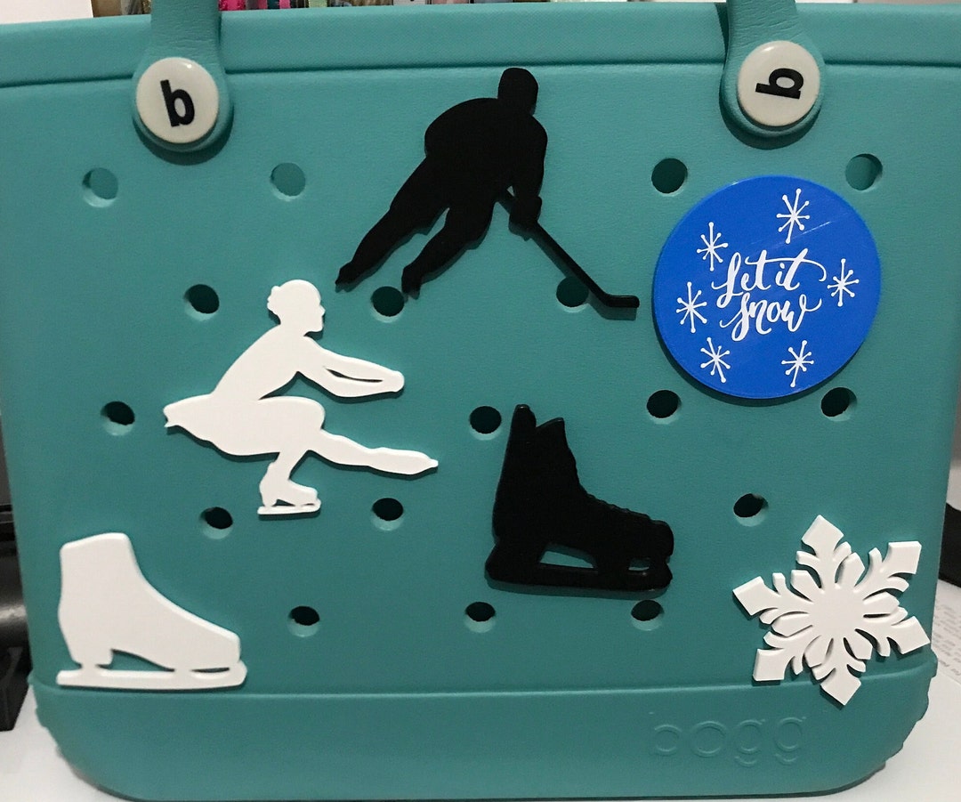 Let It Snow Bogg Bit-snowflake Bogg Bag Charms-ice Skate Bogg Charm ...