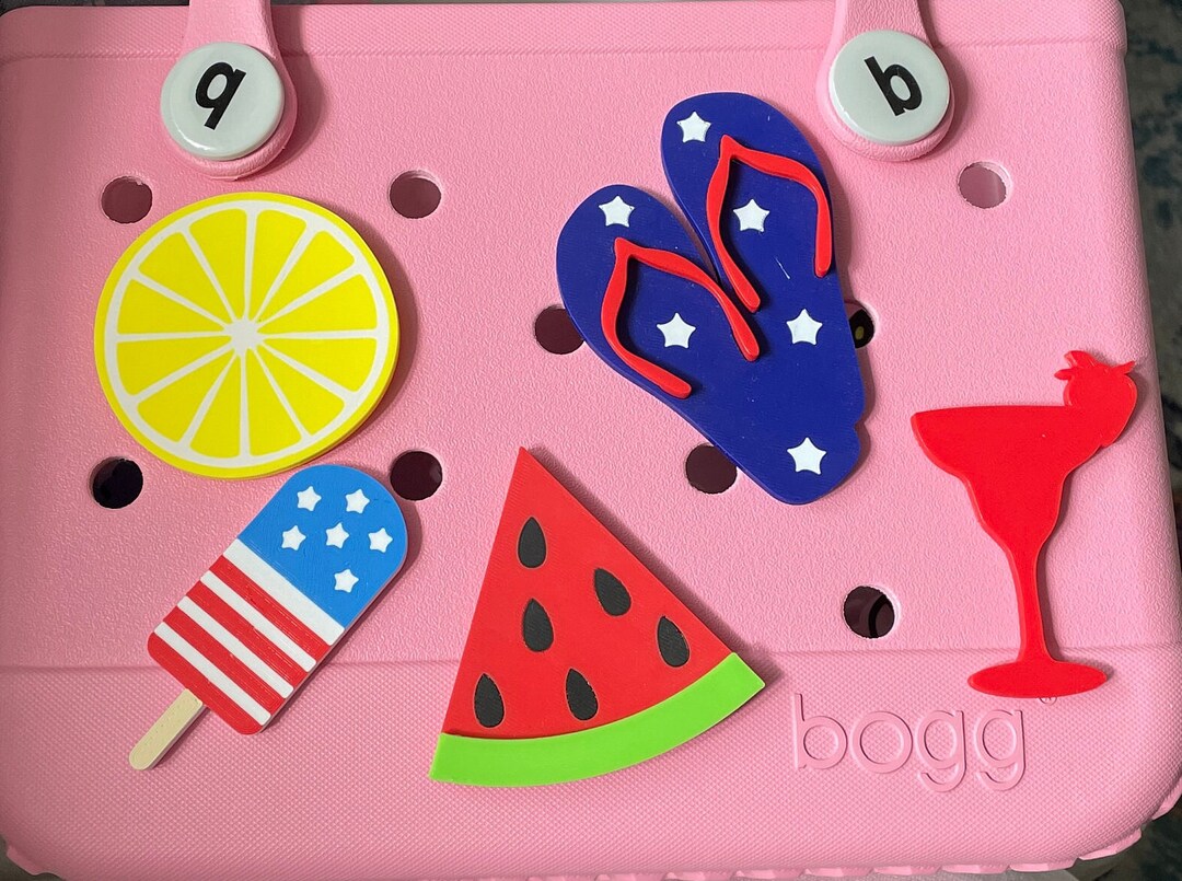 Set of 5 Summer Bogg Charms-beach Bogg Bits-beach Bogg Set-flip Flop ...