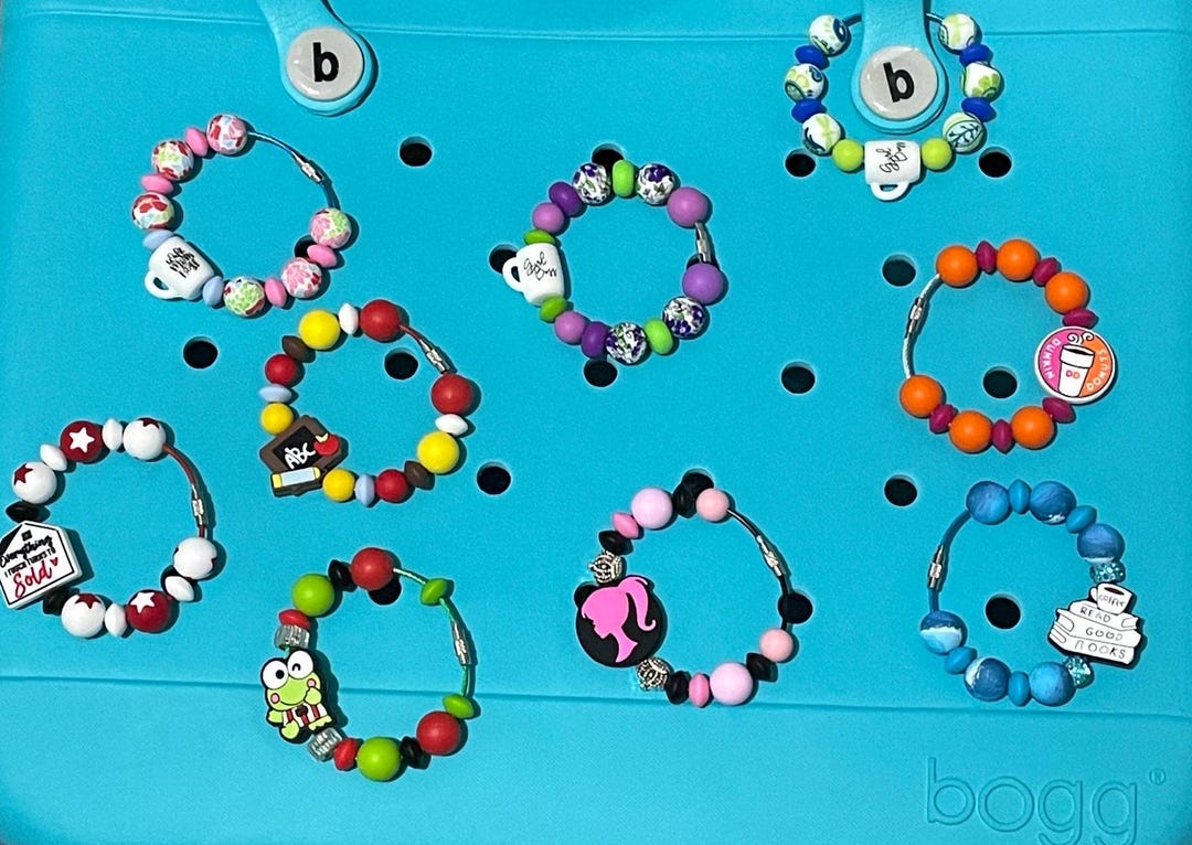 Silicone Beaded Key Ring-girl Boss Bogg Key Ring-dunkin Donuts Key Ring ...
