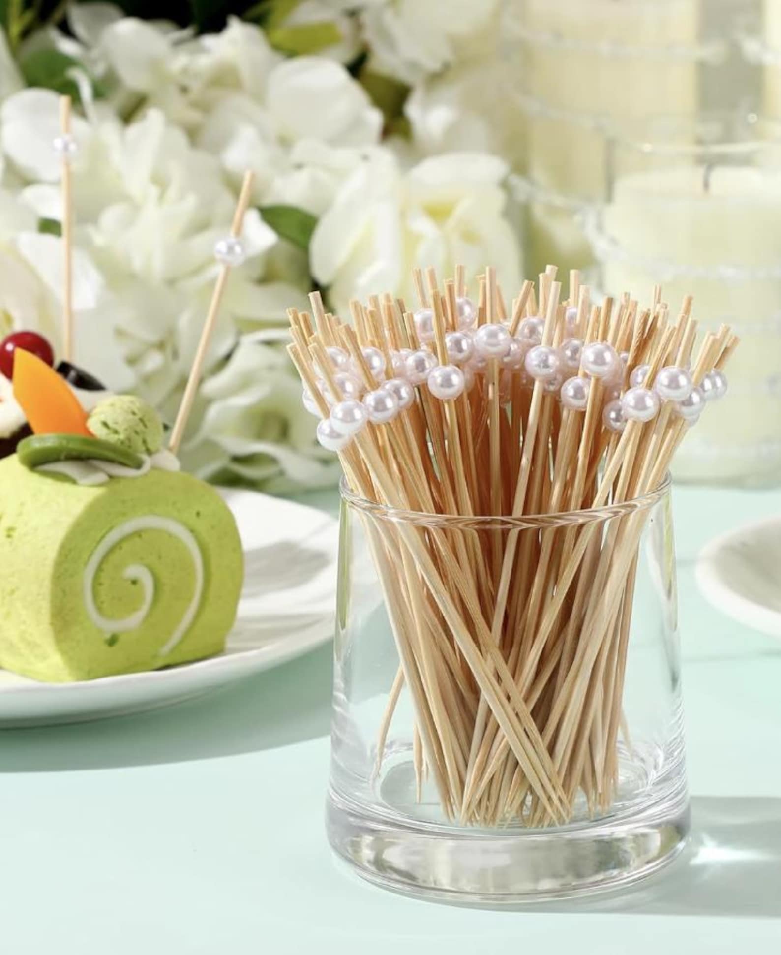 10-25-50-100 Piece Pearl Charcuterie Picks-fancy Cocktail Picks-fany ...
