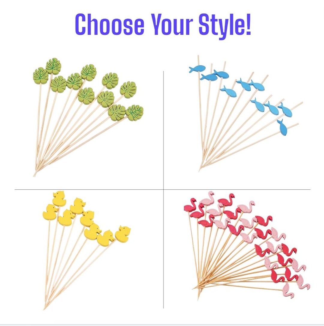 10-25-50-100 Piece Pearl Funtoothpicks-summer Cocktail Picks ...