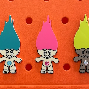 Retro Lucky Troll Bogg Charm-rhinestone Belly Troll-70's Troll Bogg Bag ...