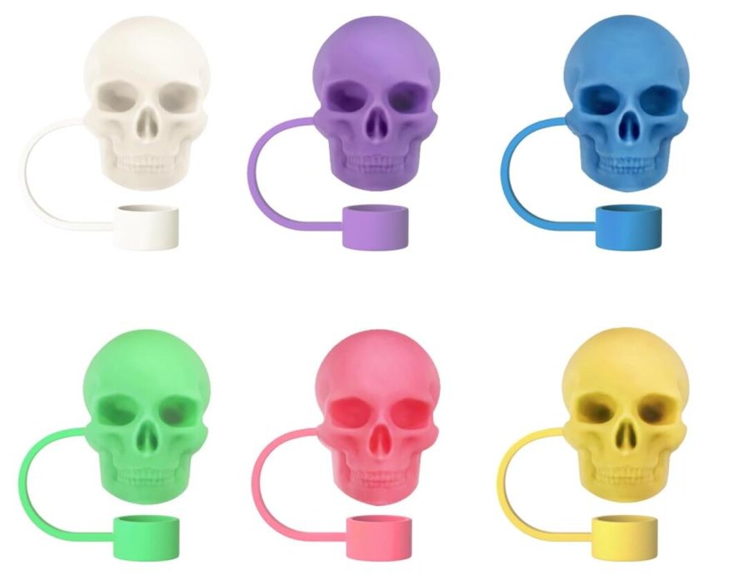 Stanley Cup Straw Cover-skull Straw Topper-straw Topper-straw Cap-water ...