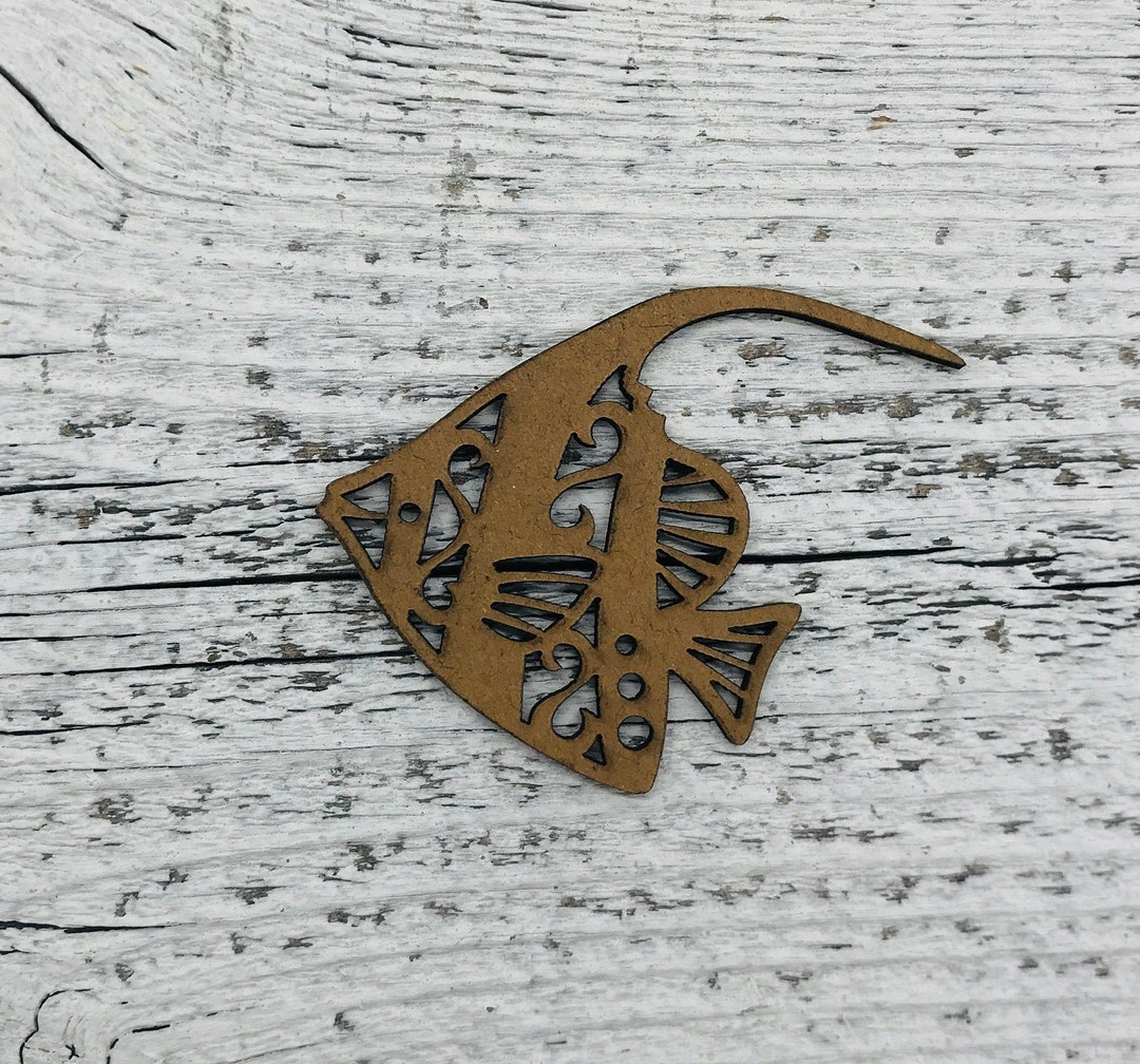 Laser Cut Fish Ornament-laser Cut Chip Board-fish Ornament-fish Craft ...