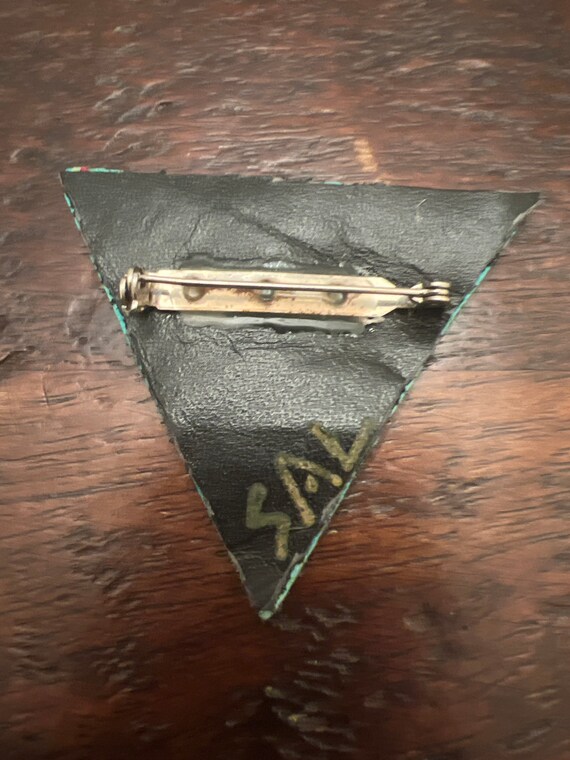 Handcrafted Colorful Suede & Bead Pin Brooch - Gem