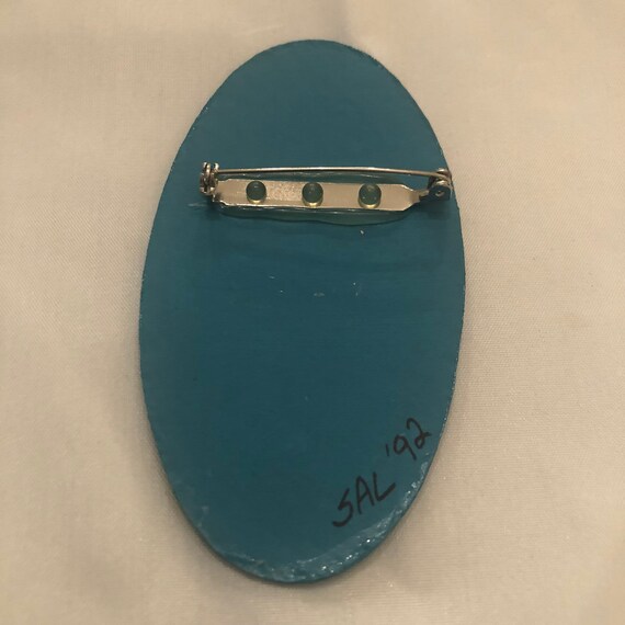 2 Hand Made Pins with Mickey Mouse Stamps - Gem