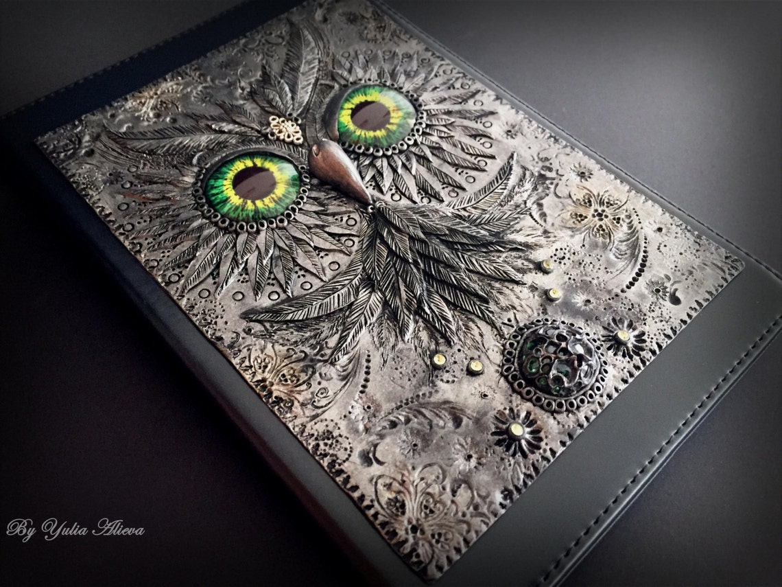 Polymer Clay Cover, Notebook Cover, Journal Cover, Polymer Clay Journal ...