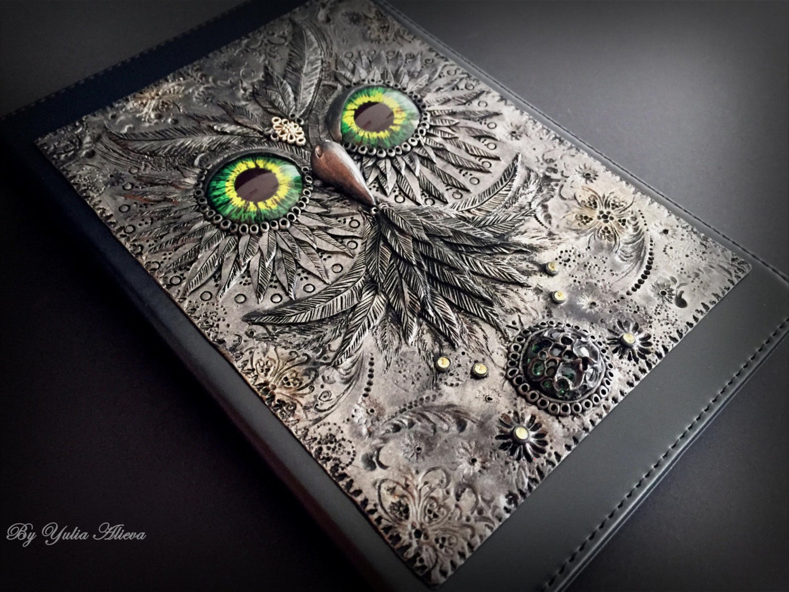 Polymer Clay Cover, Notebook Cover, Journal Cover, Polymer Clay Journal ...