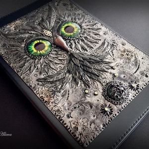 Polymer Clay Cover, Notebook Cover, Journal Cover, Polymer Clay Journal ...