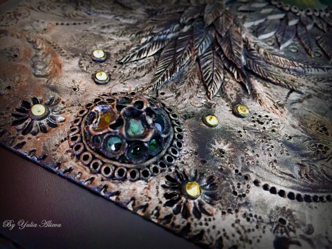 Polymer Clay Cover, Notebook Cover, Journal Cover, Polymer Clay Journal ...