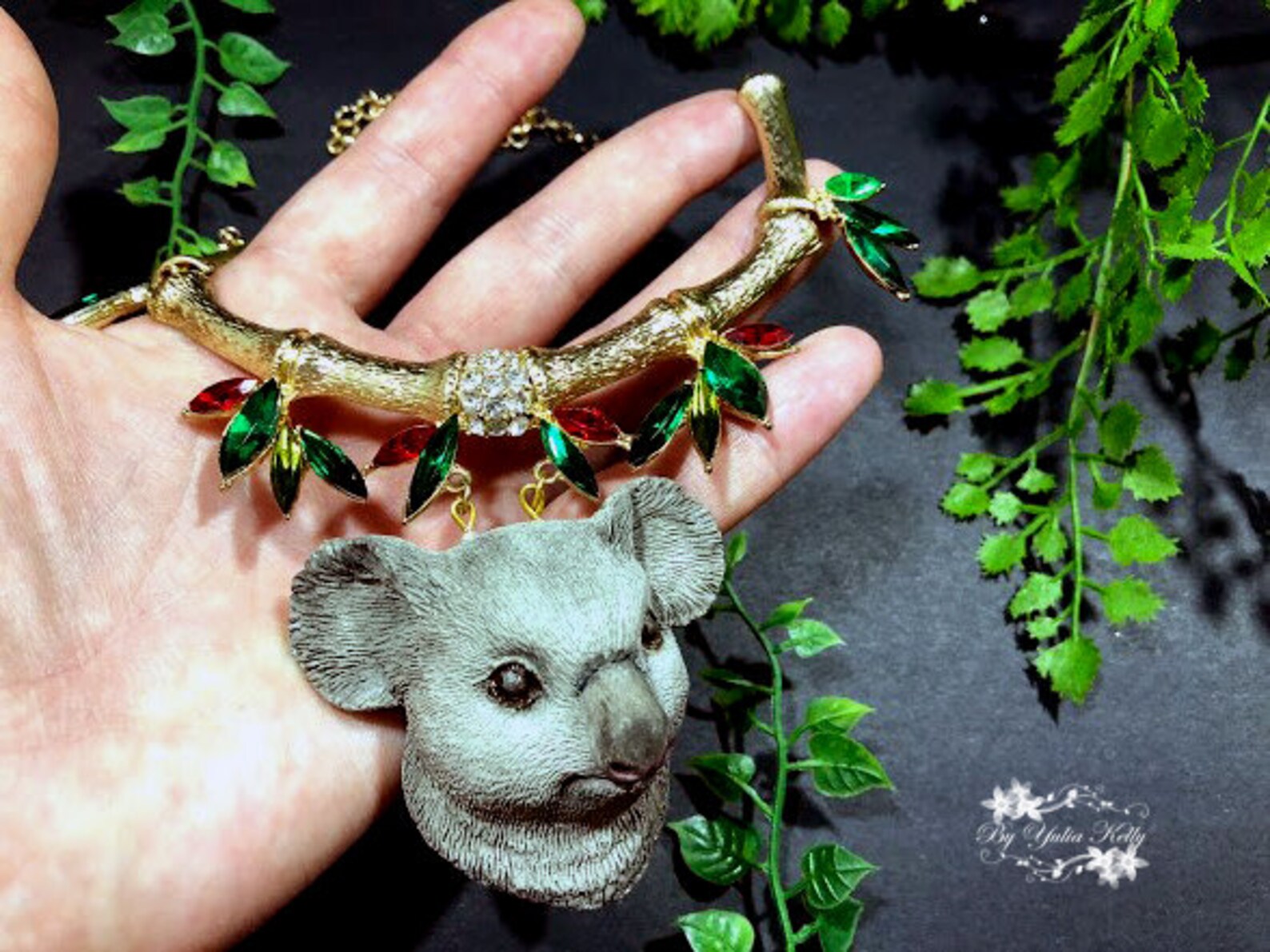 Polymer Clay Koala Koala Necklace Australia Koala Necklace - Etsy